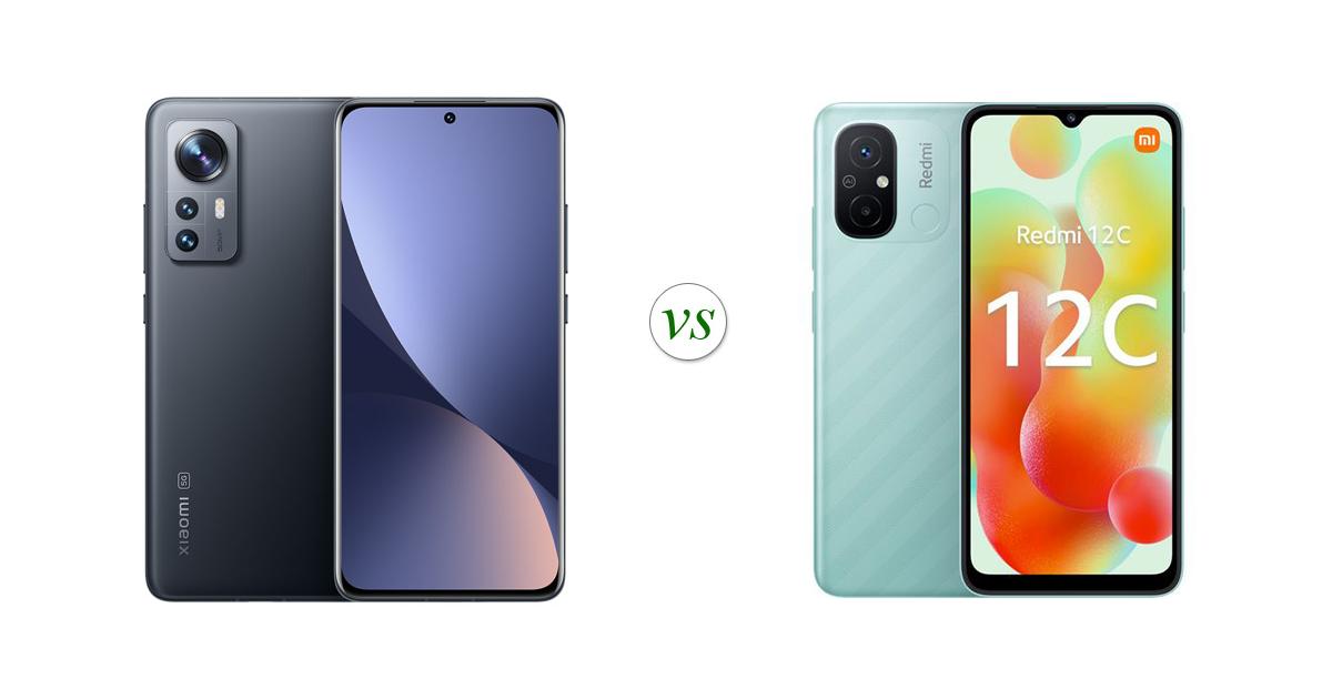 Xiaomi 12 vs Xiaomi Redmi 12C: Side by Side Specs Comparison