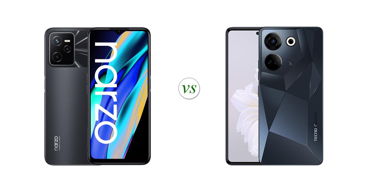 realme narzo 50A Prime vs TECNO CAMON 20 Pro: Side by Side Specs Comparison