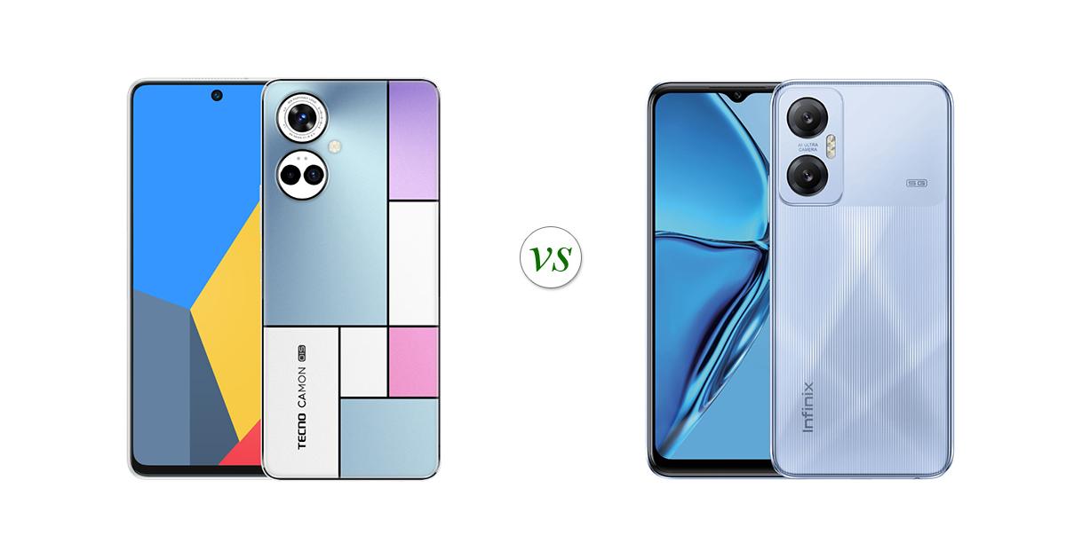 TECNO Camon 19 Pro vs Infinix Hot 20 5G: Side by Side Specs Comparison