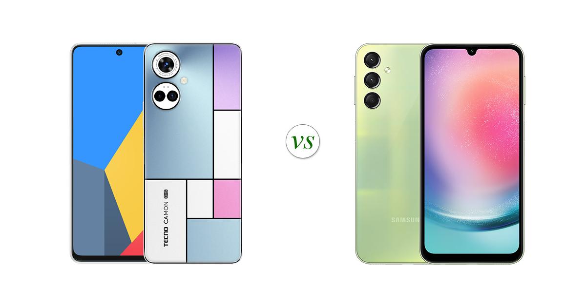 TECNO Camon 19 Pro vs Samsung Galaxy A24: Side by Side Specs Comparison
