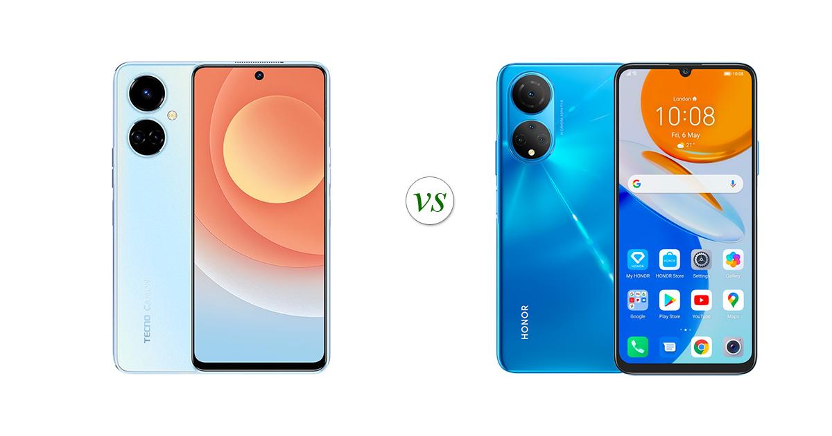TECNO Camon 19 vs HONOR X7: Side by Side Specs Comparison