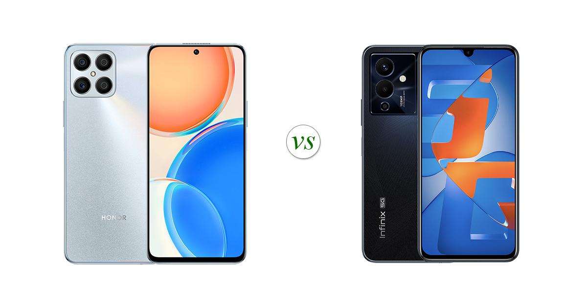 HONOR X8 vs Infinix Note 12 PRO 5G: Side by Side Specs Comparison