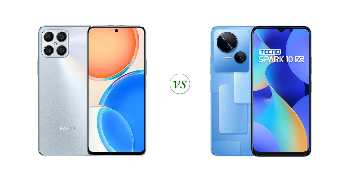 HONOR X8 vs TECNO SPARK 10 5G: Side by Side Specs Comparison