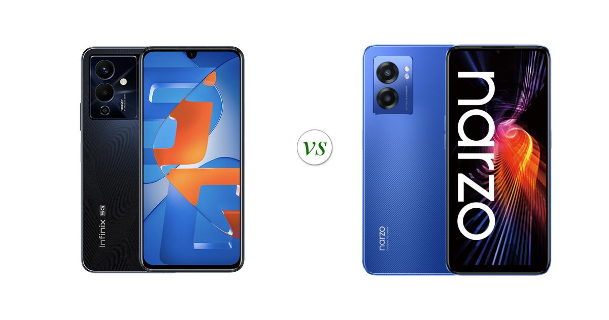Infinix Note 12 PRO 5G vs narzo 50 5G: Side by Side Specs Comparison