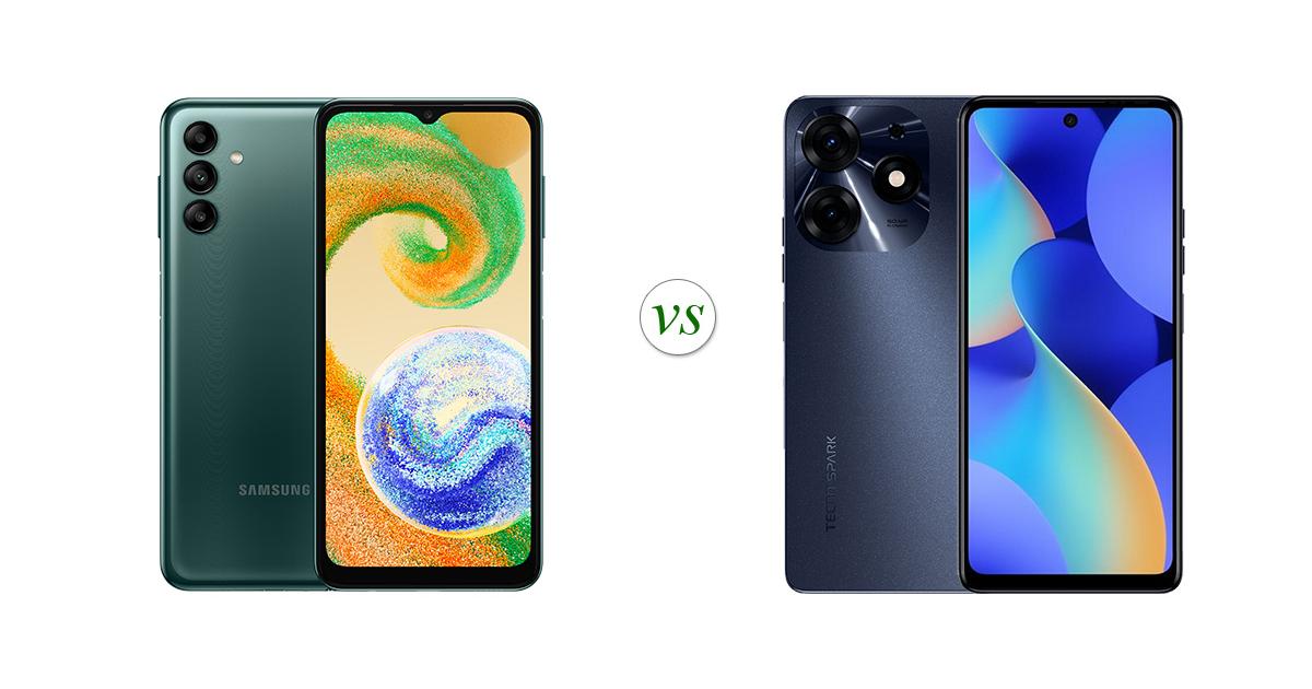 Samsung Galaxy A04s vs TECNO Spark 10 Pro: Side by Side Specs Comparison