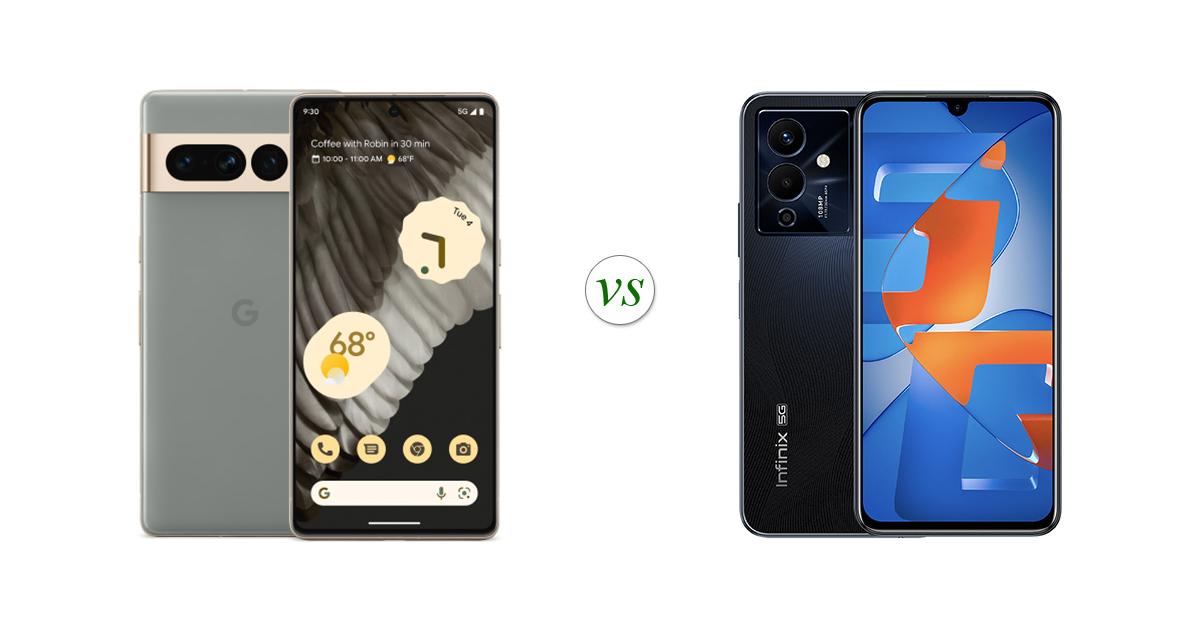 Google Pixel 7 Pro vs Infinix Note 12 PRO 5G: Side by Side Specs Comparison