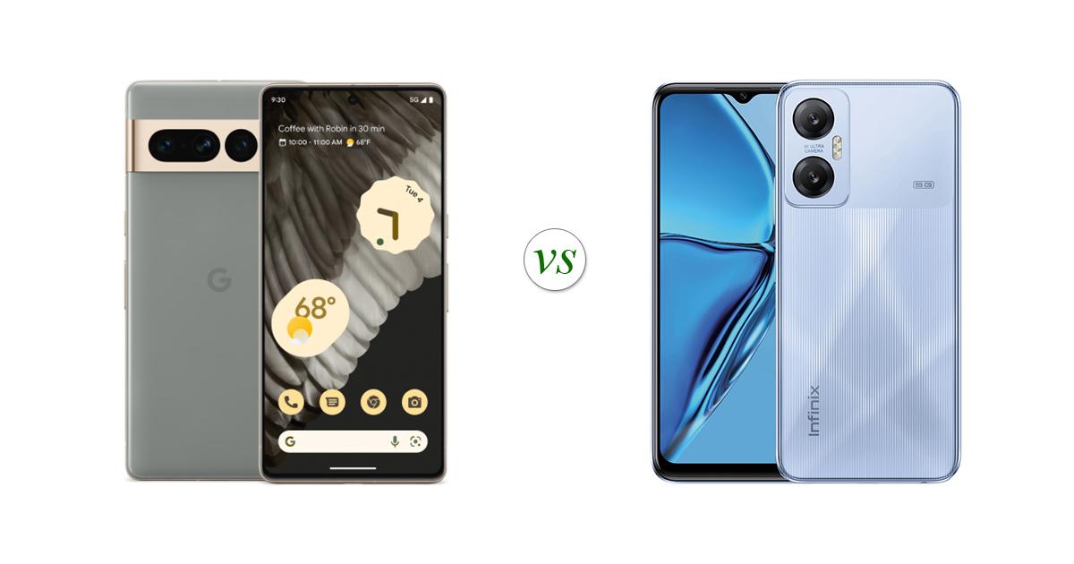 Google Pixel 7 Pro vs Infinix Hot 20 5G: Side by Side Specs Comparison