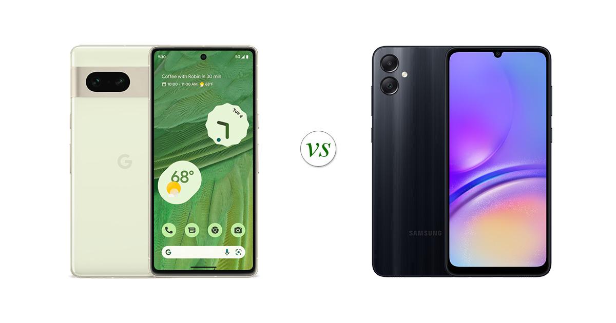 Google Pixel 7 vs Samsung Galaxy A05: Side by Side Specs Comparison