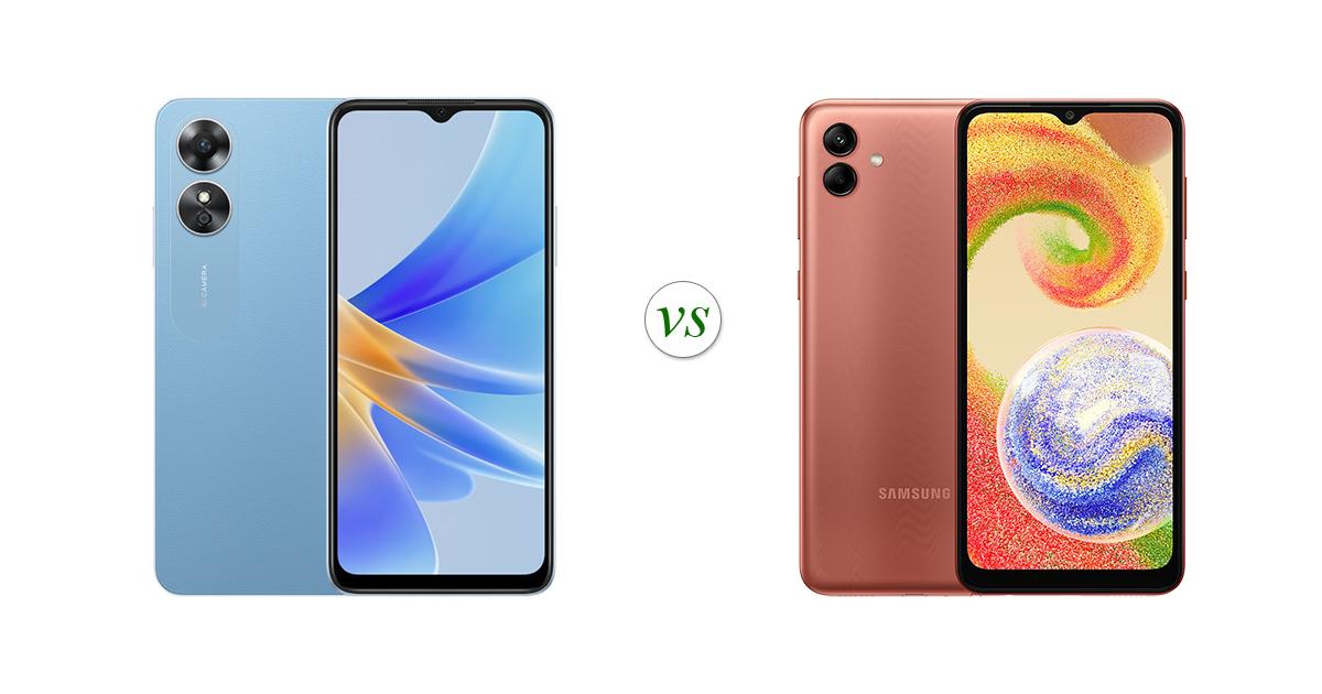 OPPO A17 vs Samsung Galaxy A04: Side by Side Specs Comparison