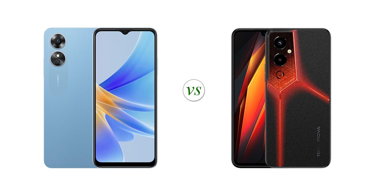 OPPO A17 vs TECNO POVA 4 Pro: Side by Side Specs Comparison