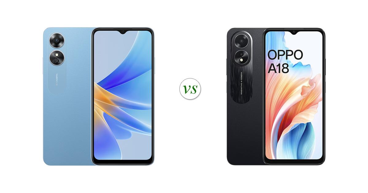 OPPO A17 vs OPPO A18: Side by Side Specs Comparison