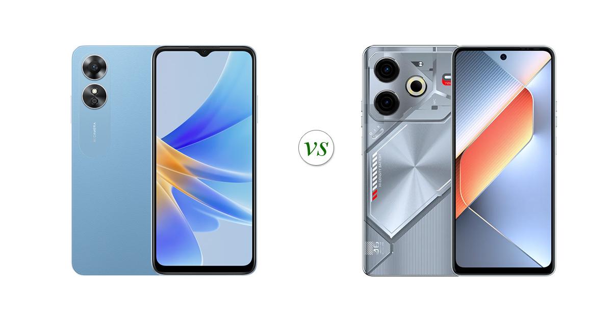 OPPO A17 vs TECNO POVA 6 Neo: Side by Side Specs Comparison