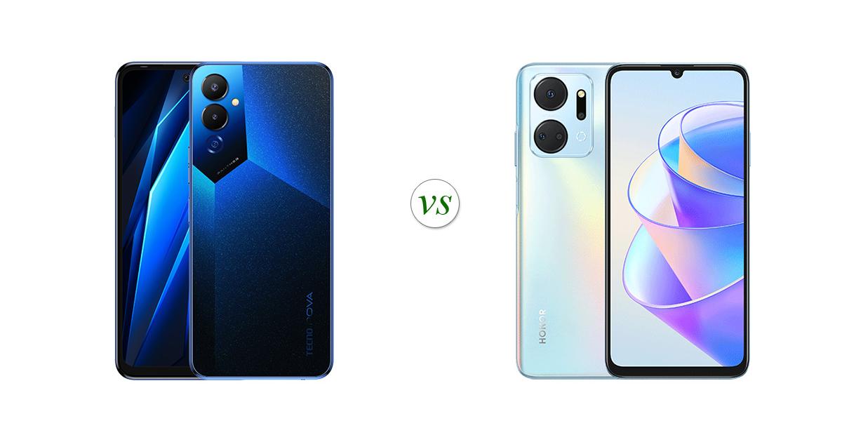 TECNO POVA 4 vs HONOR X7a: Side by Side Specs Comparison
