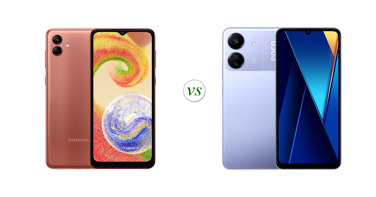 Samsung Galaxy A04 vs POCO C65: Side by Side Specs Comparison