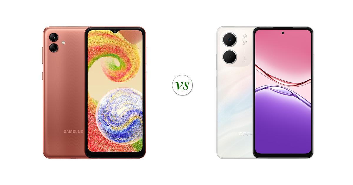 Samsung Galaxy A04 vs OPPO A5x: Side by Side Specs Comparison
