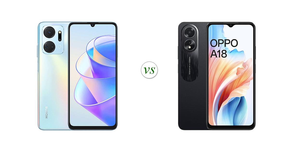 HONOR X7a vs OPPO A18: Side by Side Specs Comparison