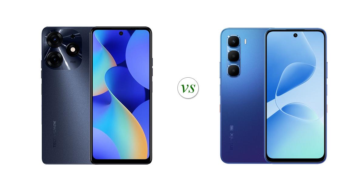 TECNO Spark 10 Pro vs Infinix HOT 60 5G+: Side by Side Specs Comparison