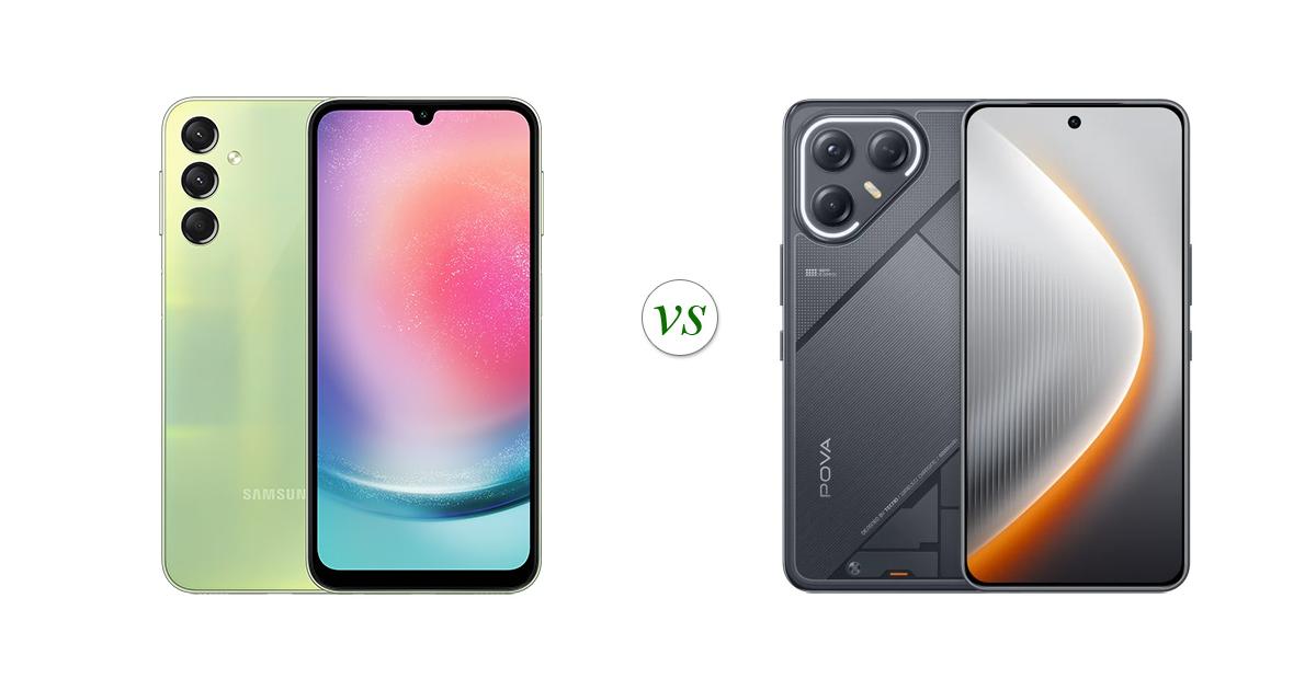 Samsung Galaxy A24 vs TECNO POVA 7 Ultra 5G: Side by Side Specs Comparison