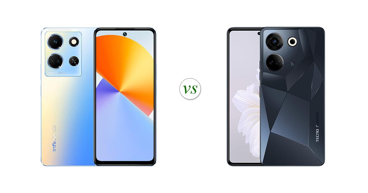 Infinix NOTE 30 5G vs TECNO CAMON 20 Pro: Side by Side Specs Comparison