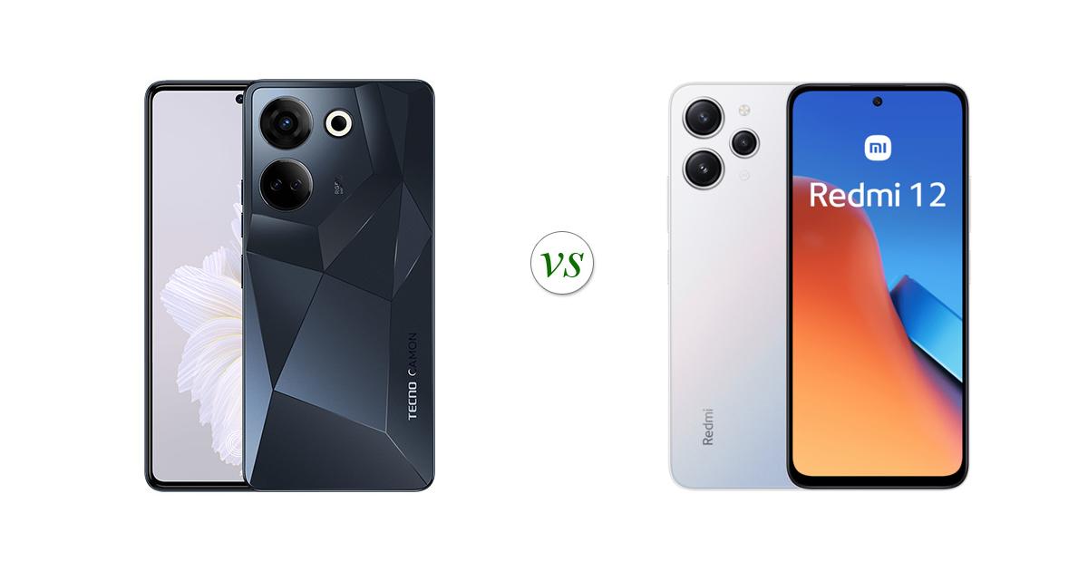 TECNO CAMON 20 Pro vs Xiaomi Redmi 12: Side by Side Specs Comparison