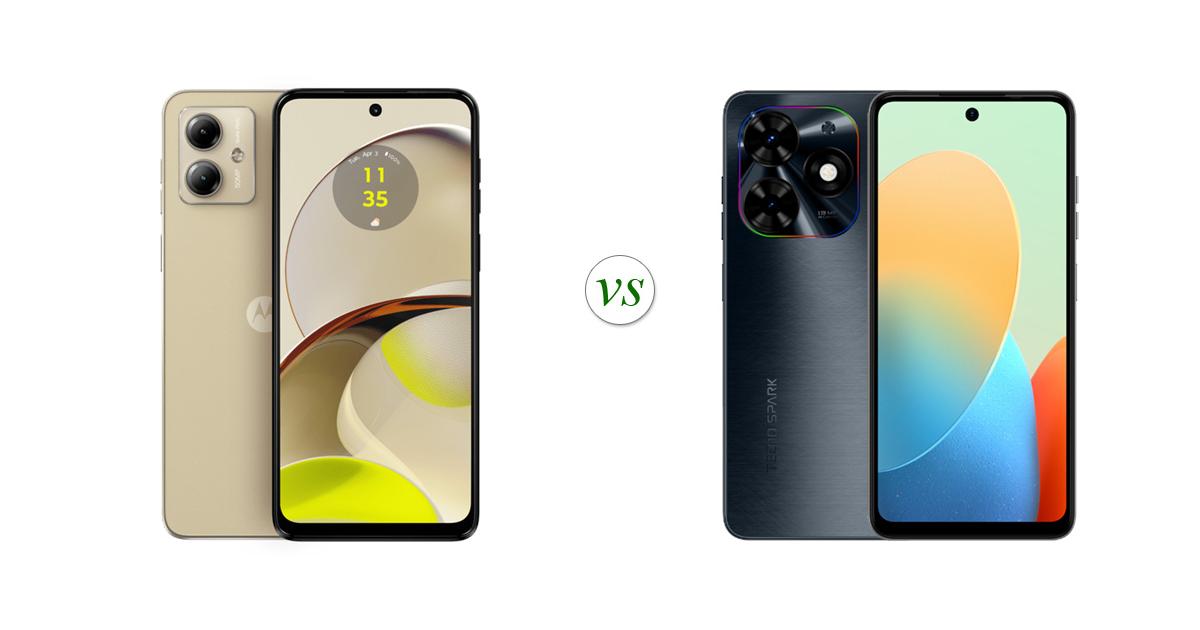 Motorola Moto G14 vs TECNO SPARK Go 2024: Side by Side Specs Comparison