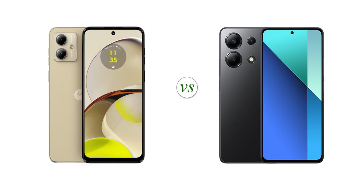 Motorola Moto G14 vs Redmi Note 13: Side by Side Specs Comparison