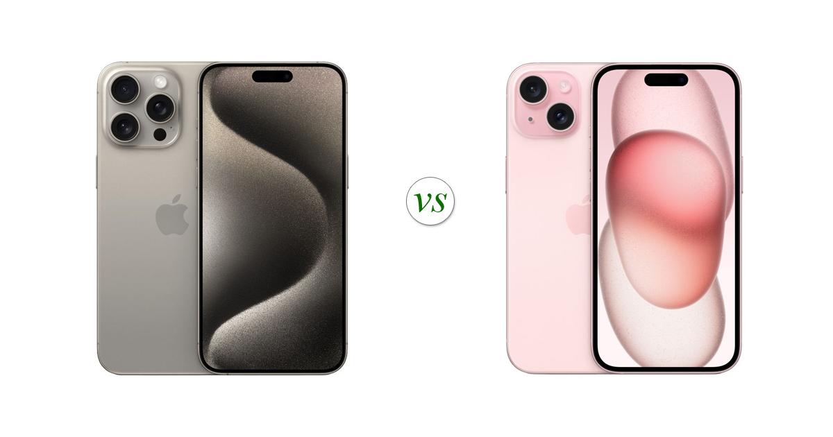 Apple iPhone 15 Pro Max vs Apple iPhone 15: Side by Side Specs Comparison