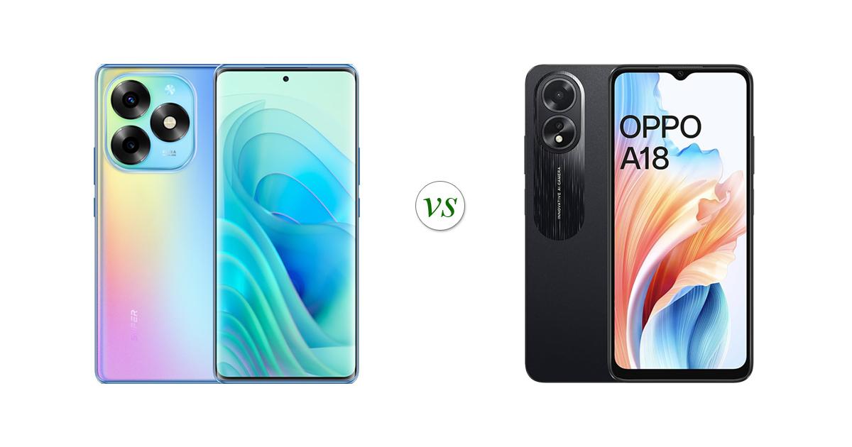 itel S23+ vs OPPO A18: Side by Side Specs Comparison