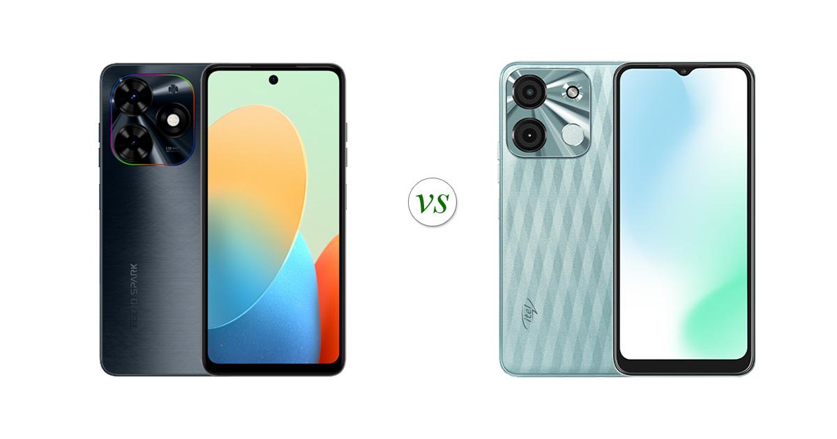 TECNO SPARK Go 2024 vs itel A60S: Side by Side Specs Comparison