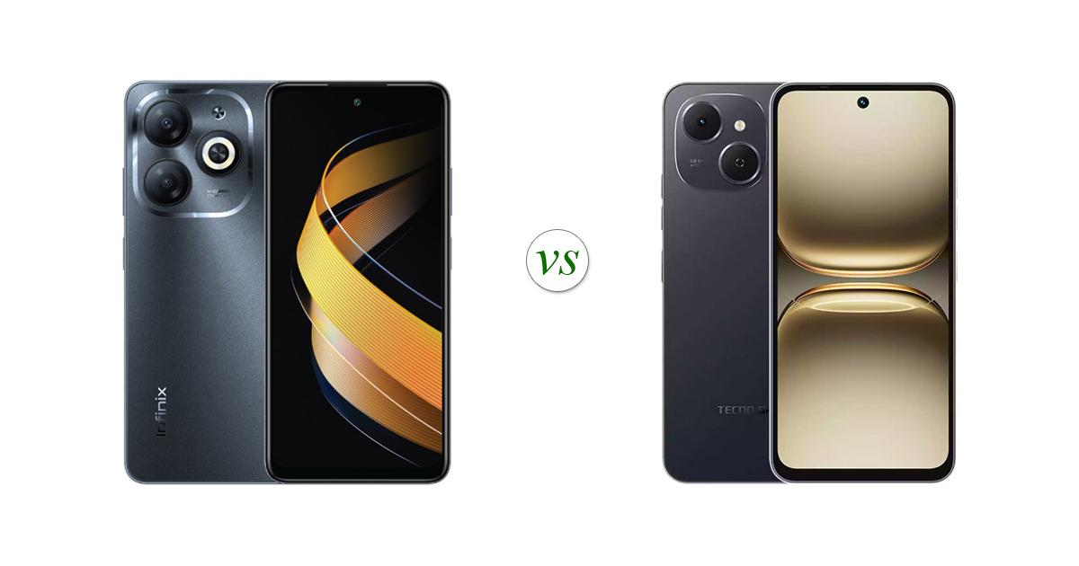 Infinix SMART 8 vs TECNO SPARK 40C: Side by Side Specs Comparison