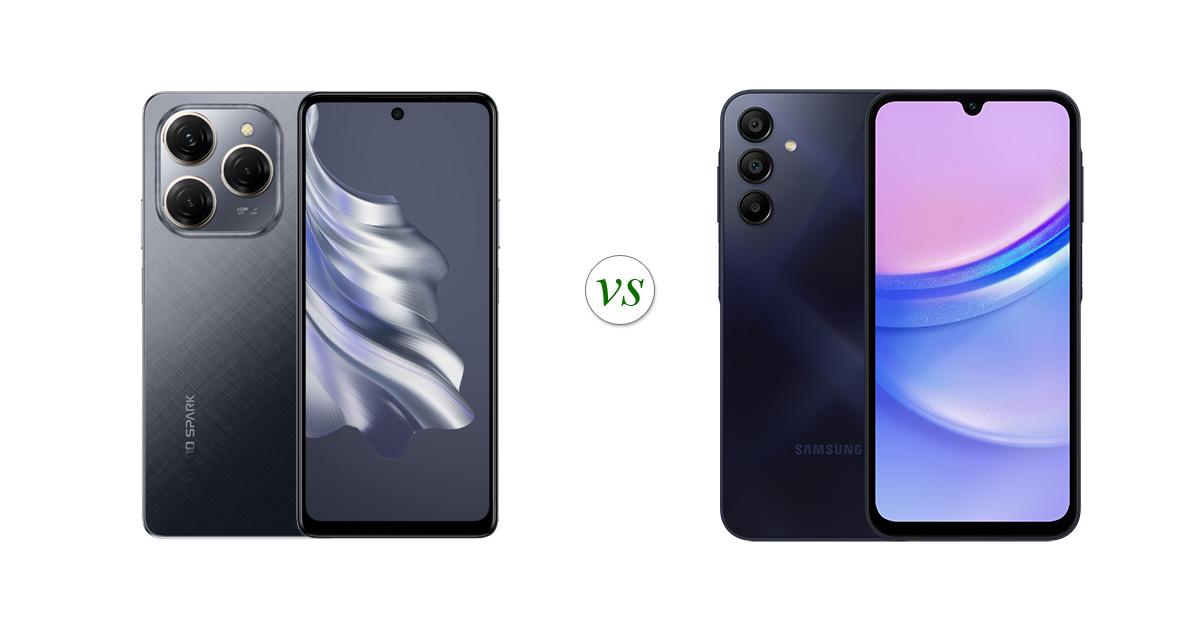 TECNO SPARK 20 Pro vs Samsung Galaxy A15: Side by Side Specs Comparison