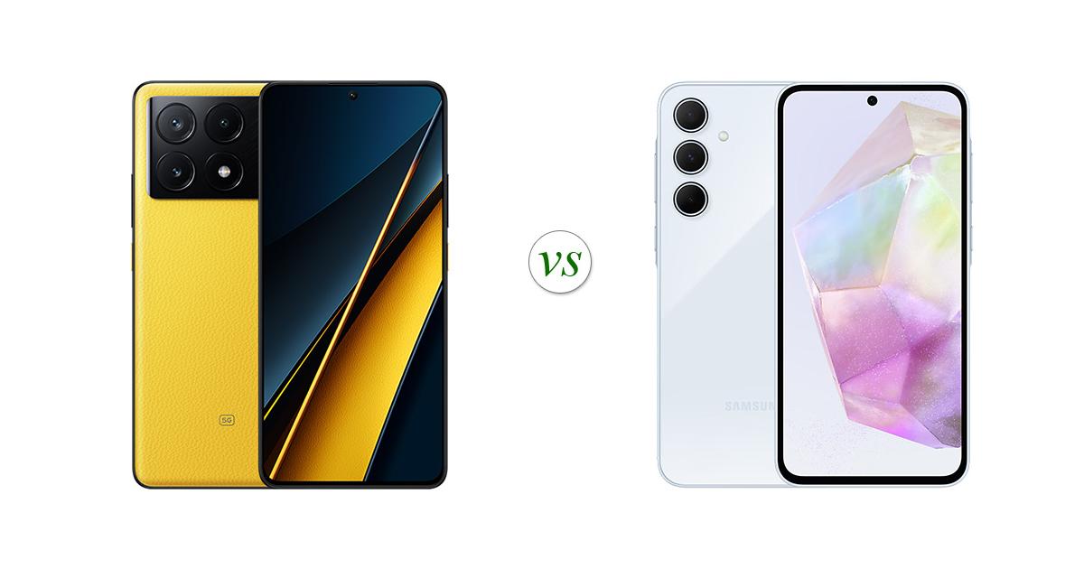 POCO X6 Pro 5G vs Samsung Galaxy A35 5G: Side by Side Specs Comparison