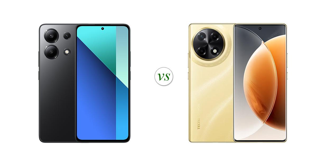 Redmi Note 13 vs TECNO CAMON 30S: Side by Side Specs Comparison