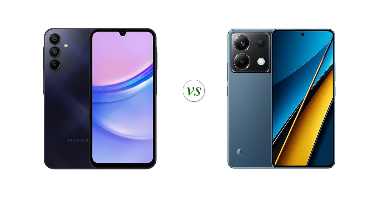 Samsung Galaxy A15 vs POCO X6 5G: Side by Side Specs Comparison