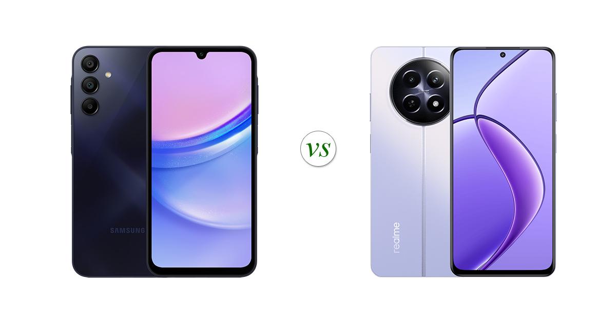 Samsung Galaxy A15 vs realme 12 5G: Side by Side Specs Comparison