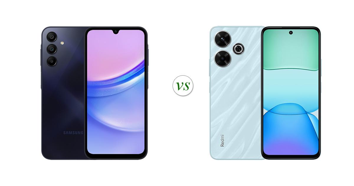 Samsung Galaxy A15 vs Redmi 13: Side by Side Specs Comparison