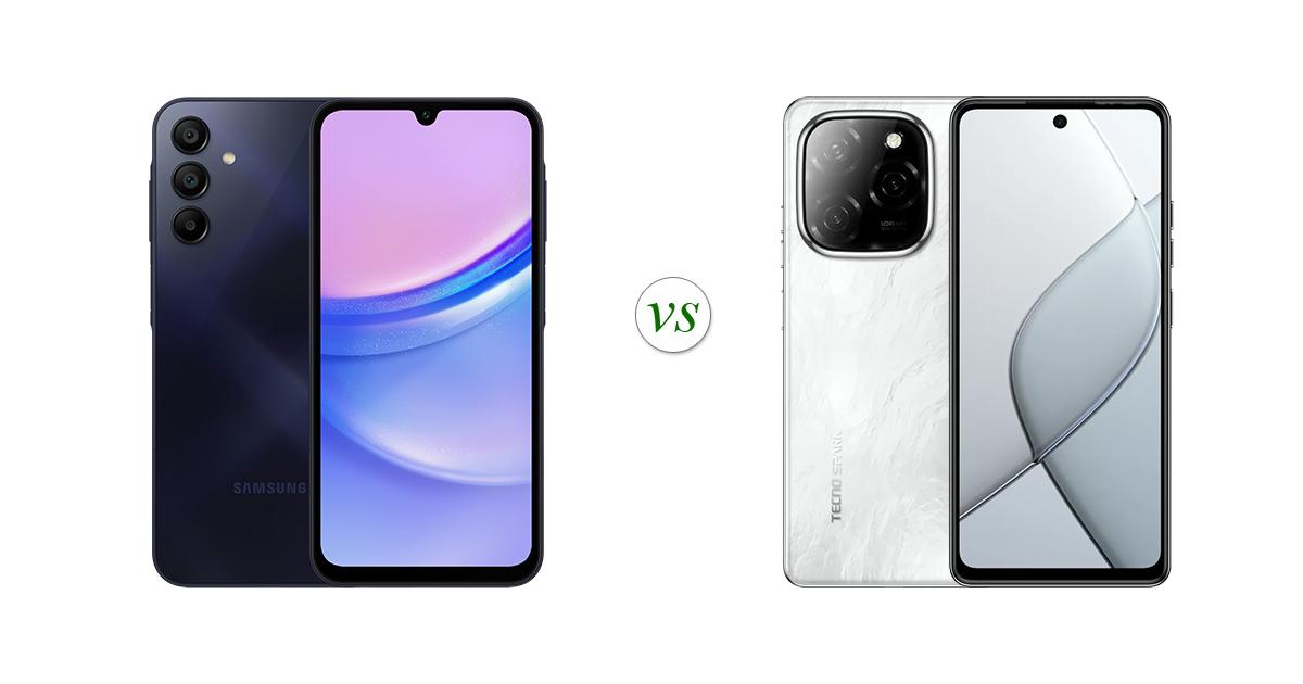 Samsung Galaxy A15 vs TECNO SPARK 20 Pro 5G: Side by Side Specs Comparison