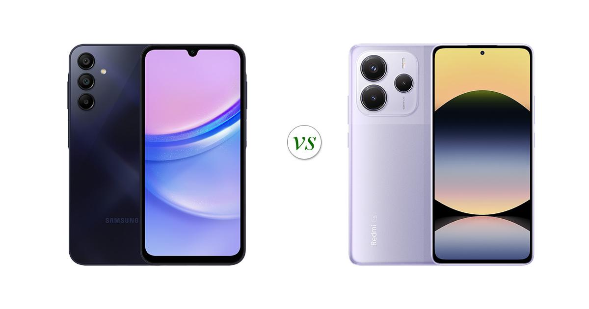 Samsung Galaxy A15 vs Redmi Note 14 5G: Side by Side Specs Comparison