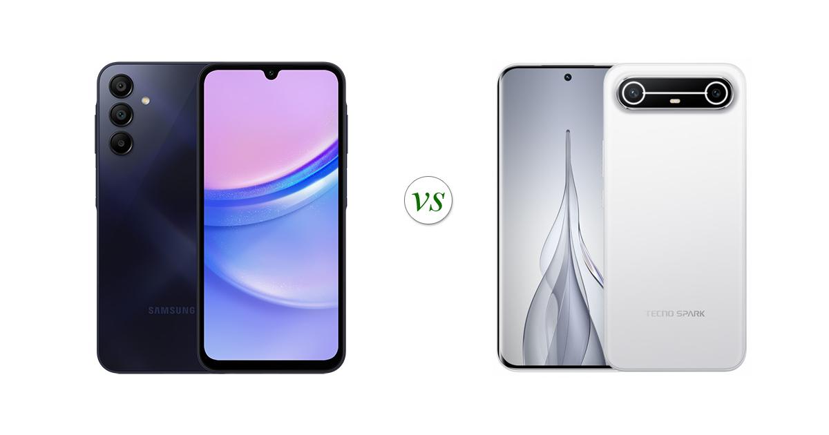 Samsung Galaxy A15 vs TECNO SPARK Slim: Side by Side Specs Comparison