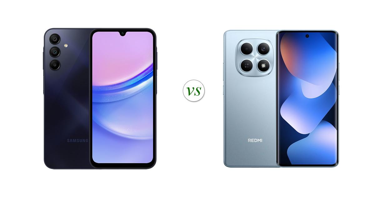 Samsung Galaxy A15 vs Redmi Note 15: Side by Side Specs Comparison