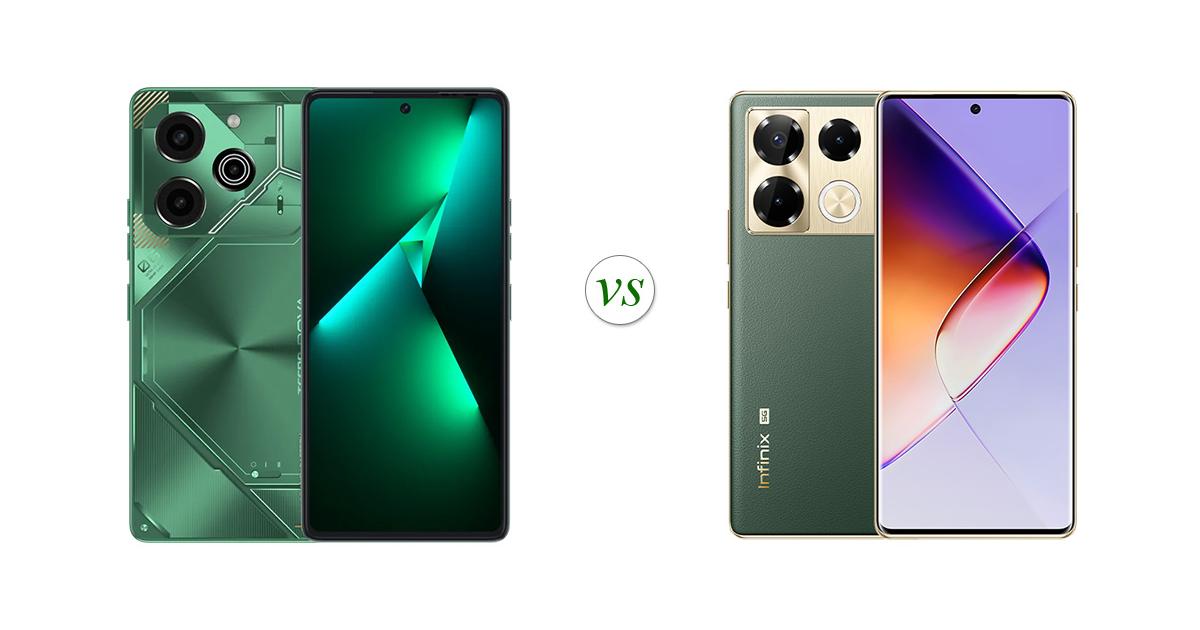 TECNO POVA 6 Pro 5G vs Infinix NOTE 40 Pro: Side by Side Specs Comparison