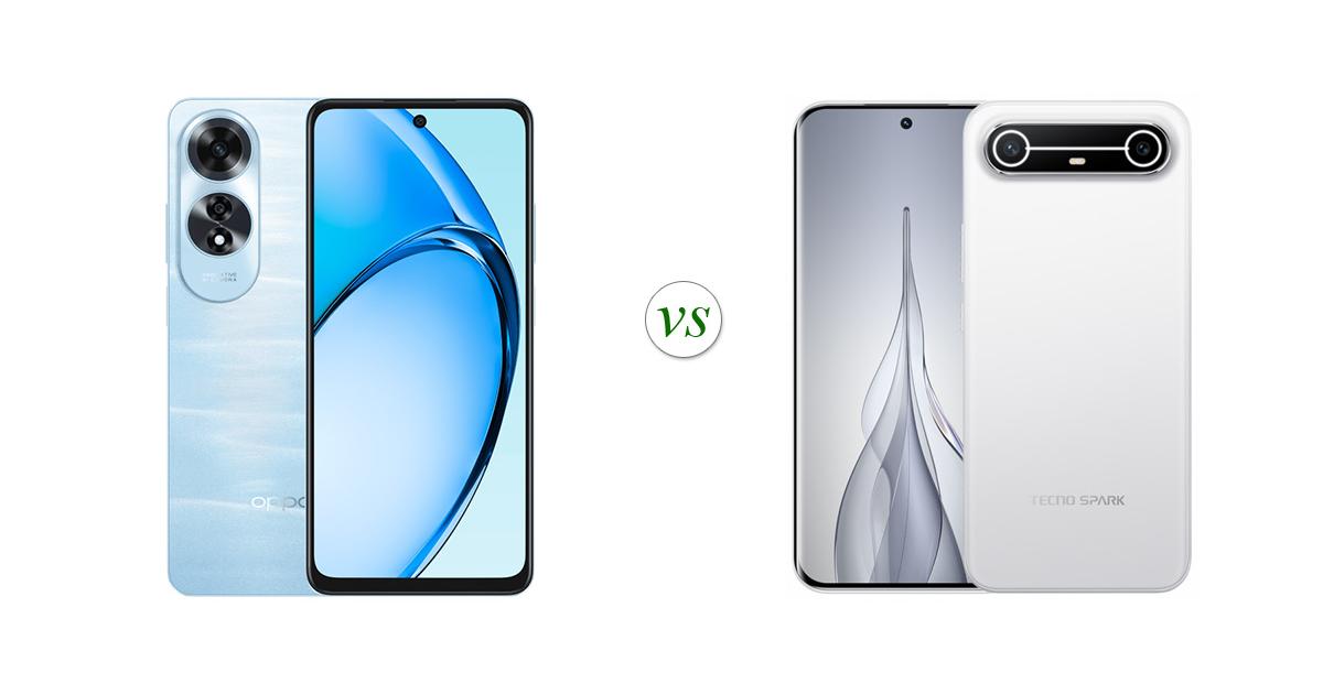 OPPO A60 vs TECNO SPARK Slim: Side by Side Specs Comparison