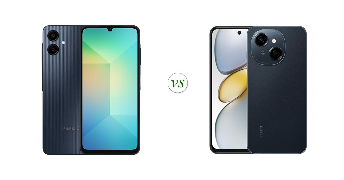 Samsung Galaxy A06 vs TECNO SPARK Go 1s: Side by Side Specs Comparison