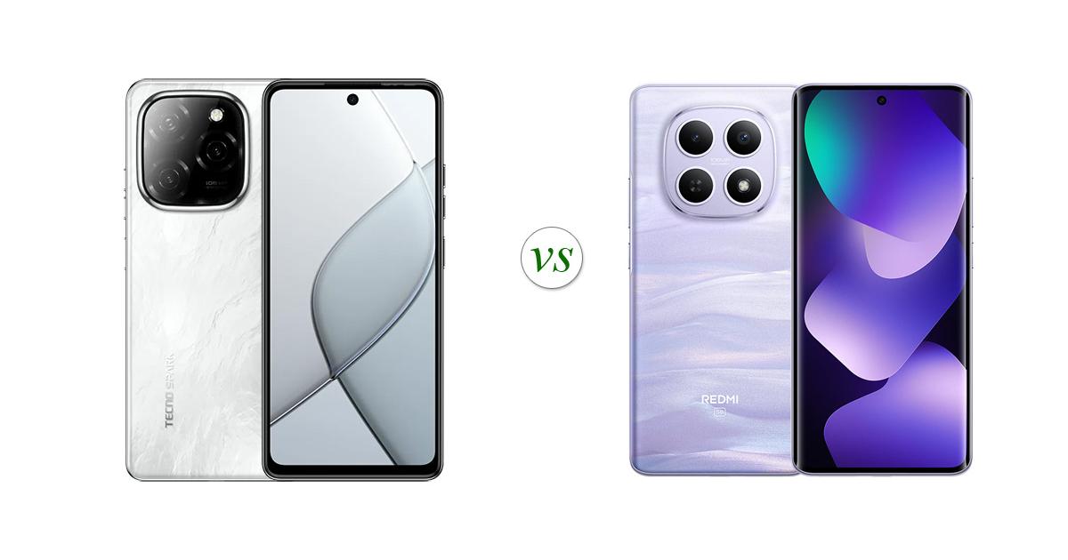 TECNO SPARK 20 Pro 5G vs Redmi Note 15 5G: Side by Side Specs Comparison