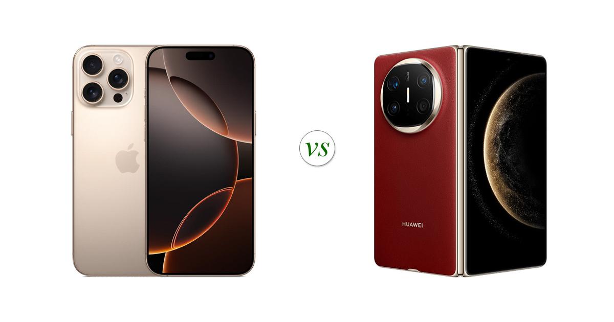 Apple iPhone 16 Pro Max vs HUAWEI Mate X6: Side by Side Specs Comparison