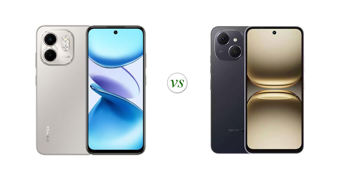 Infinix SMART 9 vs TECNO SPARK 40C: Side by Side Specs Comparison