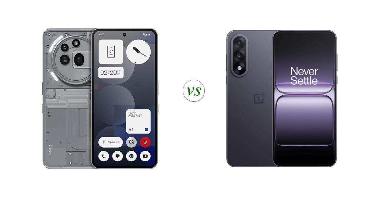 Nothing Phone (3a) Pro vs OnePlus Nord 5: Side by Side Specs Comparison
