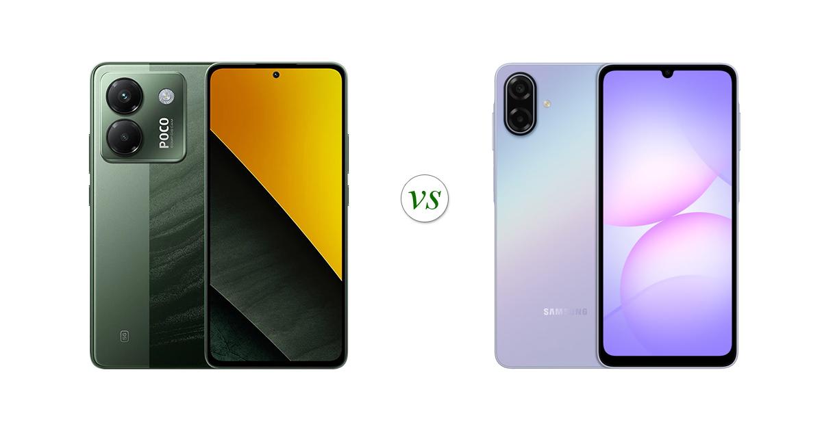 POCO M7 Pro 5G vs SAMSUNG Galaxy A07 5G: Side by Side Specs Comparison
