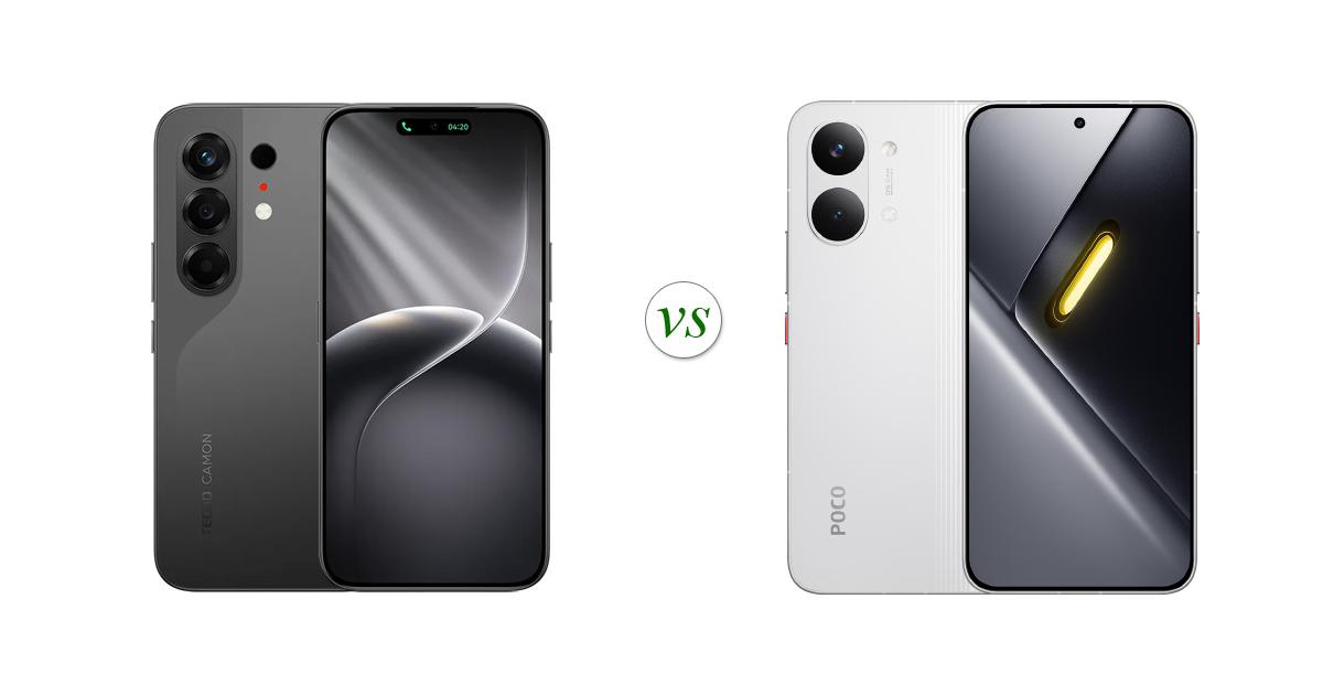 TECNO CAMON 50 vs POCO X8 Pro Max: Side by Side Specs Comparison