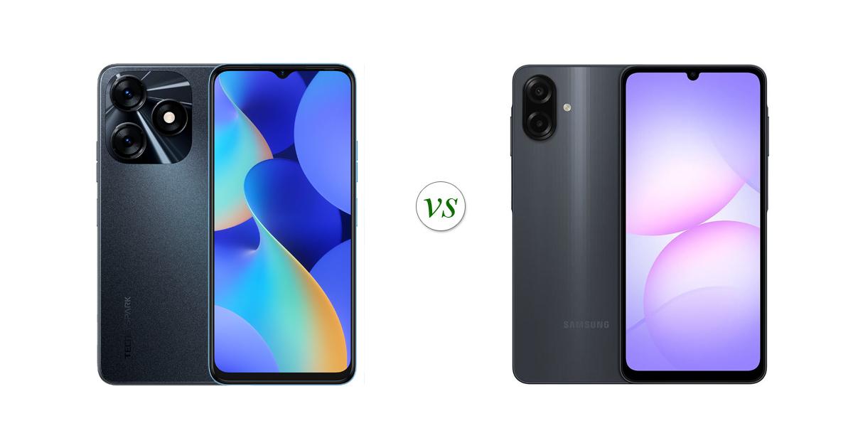 TECNO Spark 10 Vs SAMSUNG Galaxy A07 Side By Side Specs Comparison TECNO Spark 10 Vs SAMSUNG Galaxy A07 Side By Side Specs Comparison